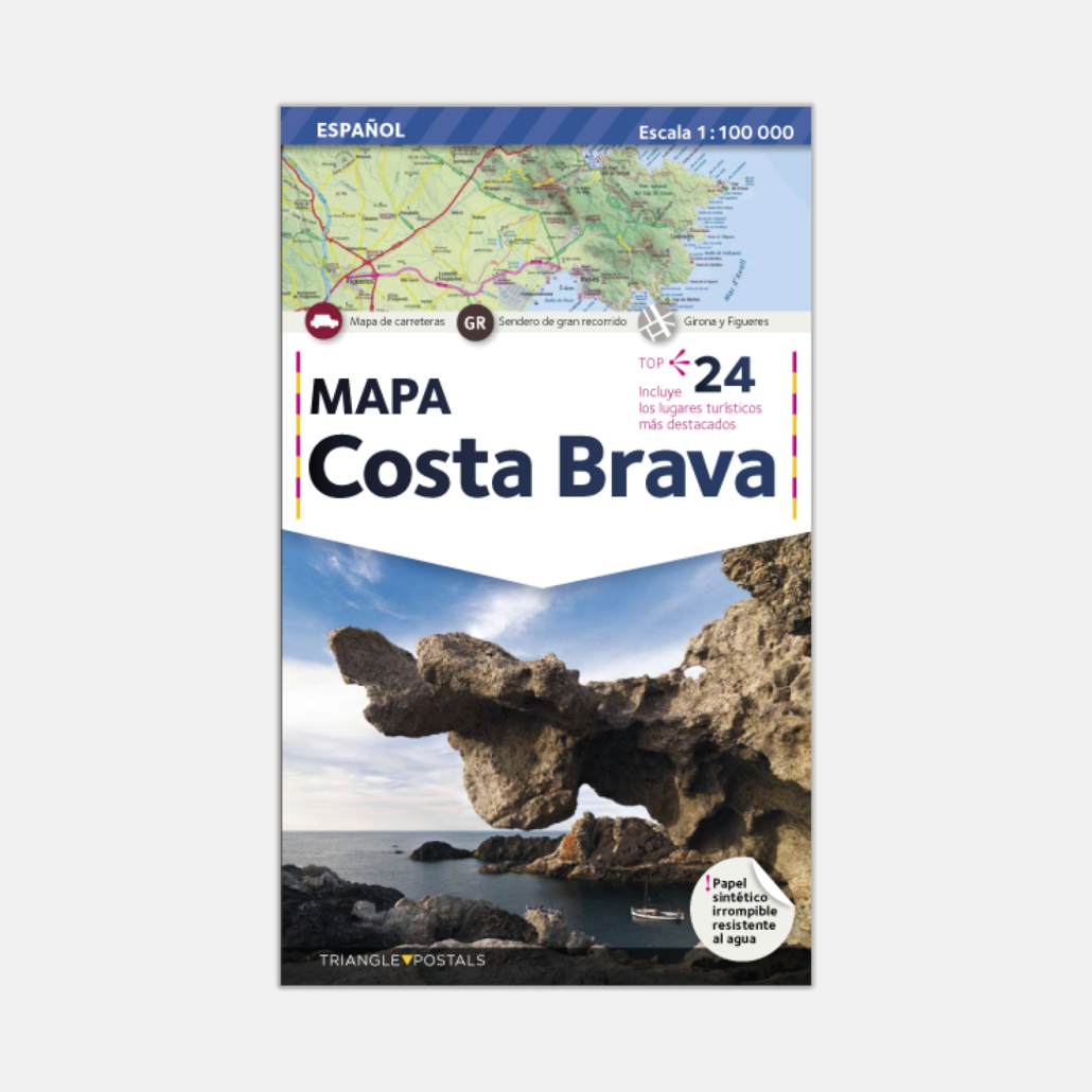 Mapas turístics con carreteras, pueblos y playas