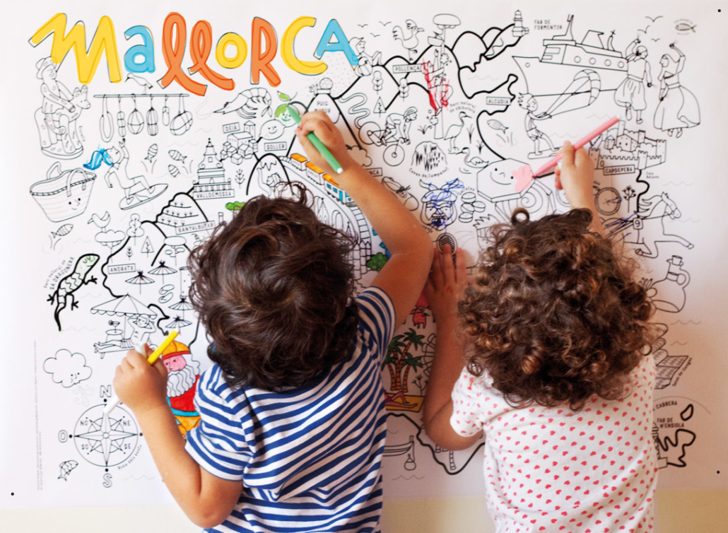 Mapa de Mallorca para colorear - Triangle Editorial