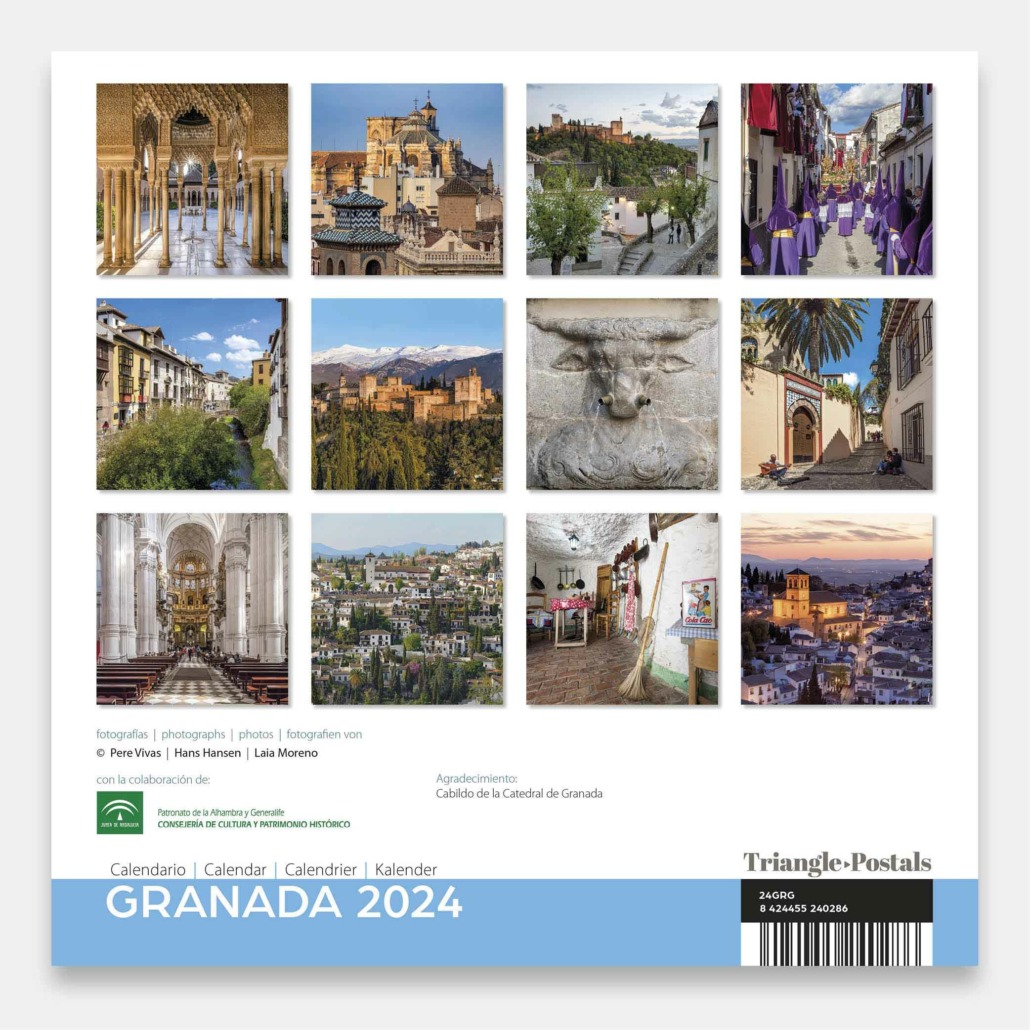 Calendario 2024 Granada y la Alhambra - Triangle Editorial